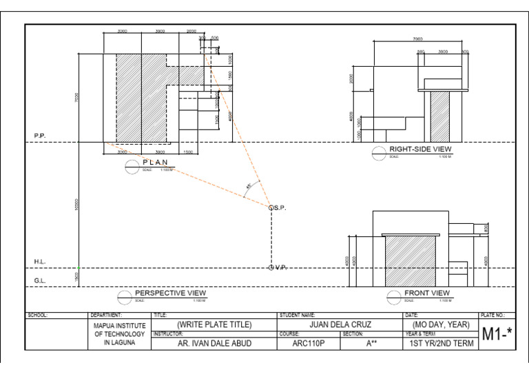 Plate No. 4 One Point Perspective | PDF