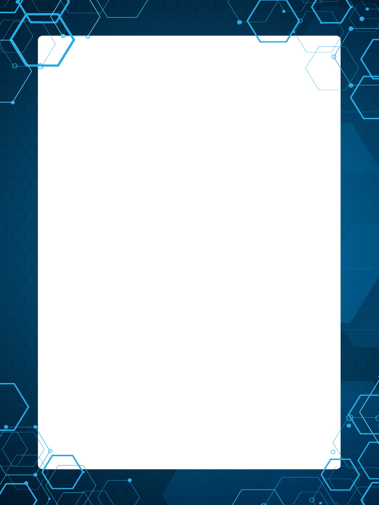 Blue Professional Hexagonal Creative Page Border | PDF