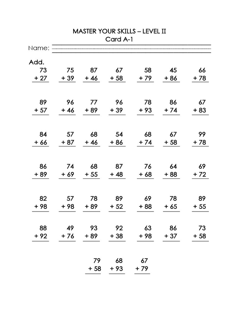 Drill Cards Grade 2 | PDF