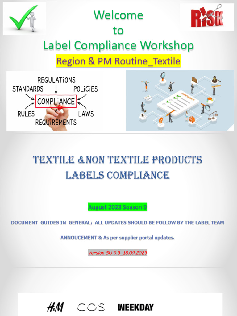 Labelling Compliance Workshop PM & Region Wise Labelling Routine s9 ...