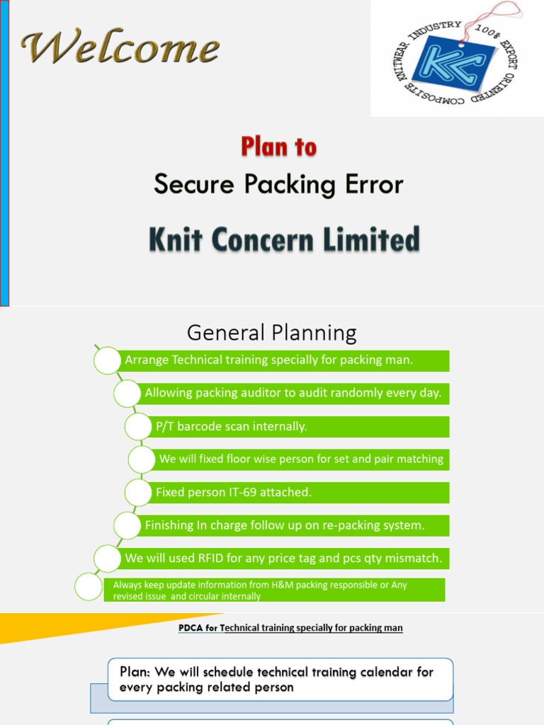 Plan To Secure Packing Error | PDF