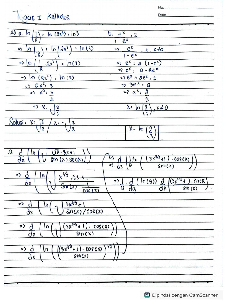 Tugas 1 Kalkulus | PDF