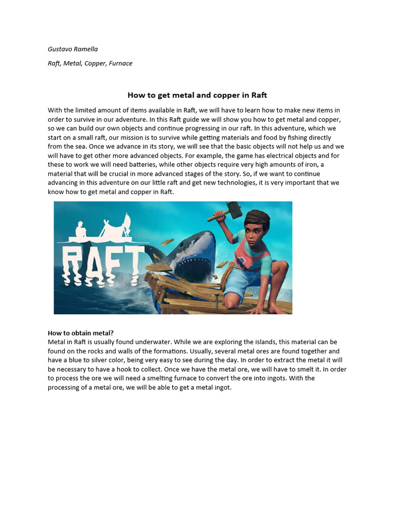 How To Obtain Metal and Copper Raft | PDF | Smelting | Copper