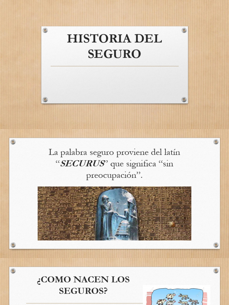 HISTORIA DEL SEGURO Grupo 1 | PDF