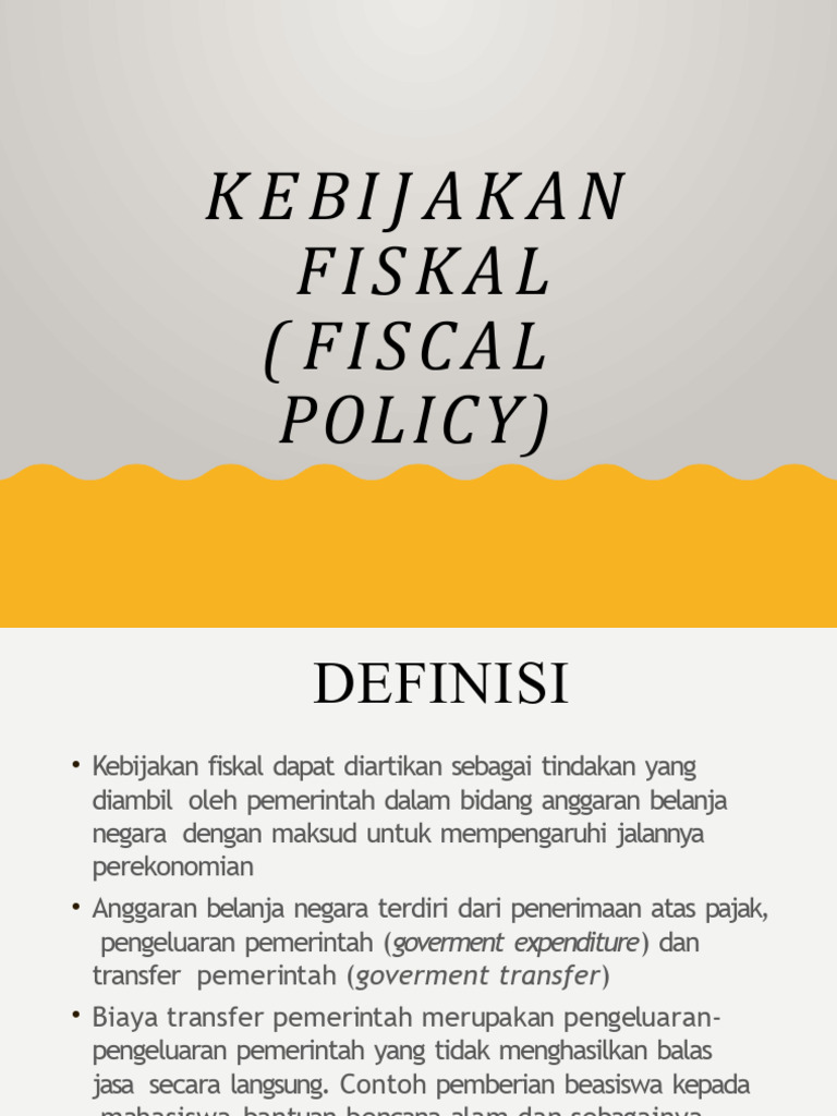 Kebijakan Fiskal | PDF