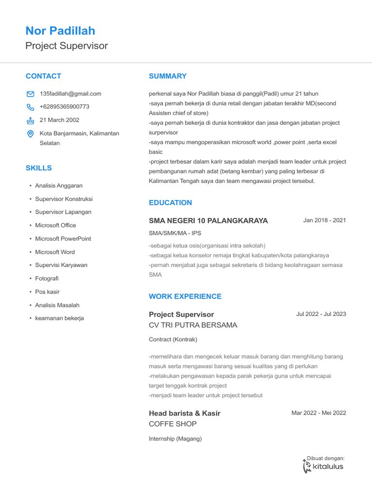 Nor Padillah KitaLulusCV(1) | PDF