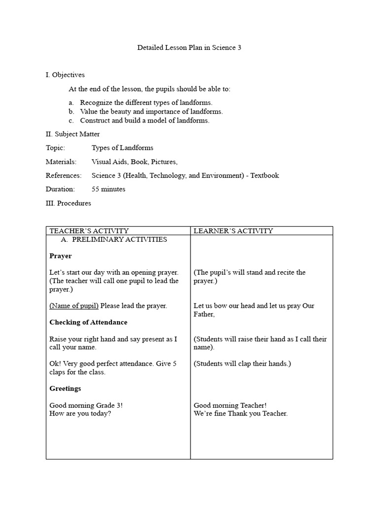 Detailed Lesson Plan in Science 2.1701384638708 | PDF | Volcano | Mountains
