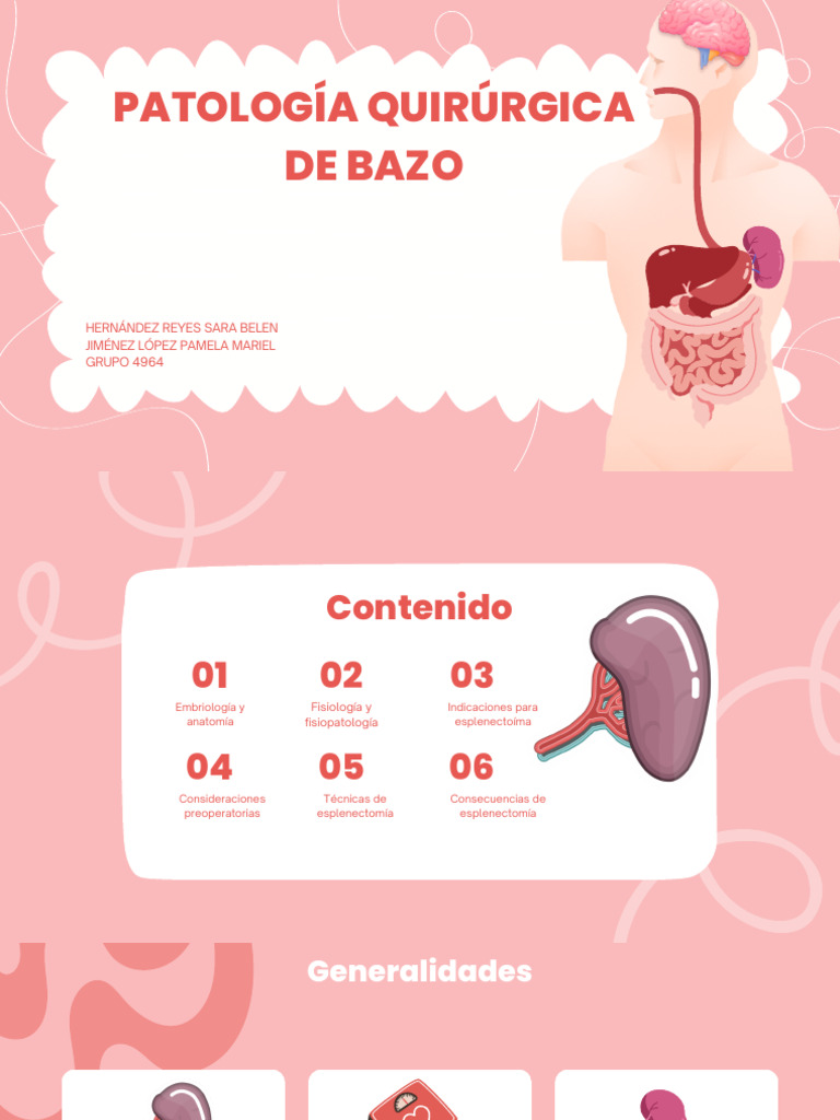 Patología Quirúrgica del Bazo: Guía Completa | PDF | Linfoma | Bazo
