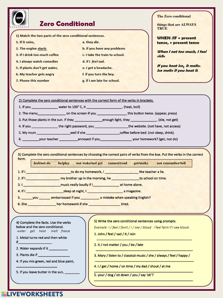 Zero Conditional | PDF | Linguistic Morphology | Syntax