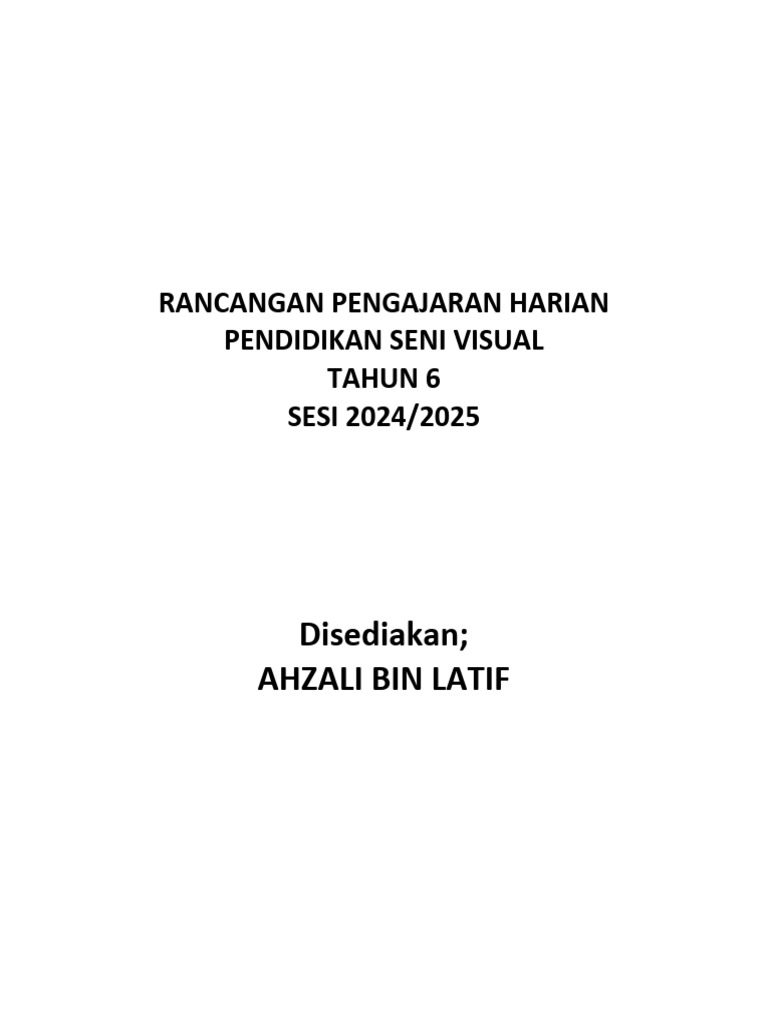 RPH (R) PSV TH 6 2024 2025 | PDF