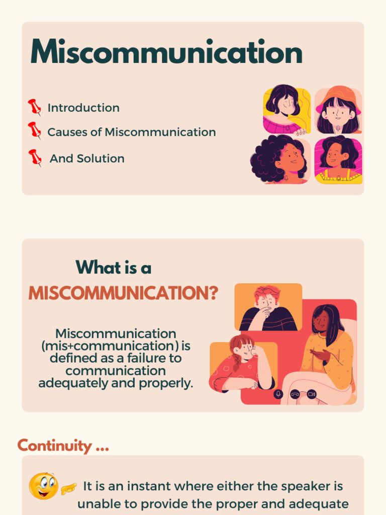 Miscommunication | PDF | Self-Improvement