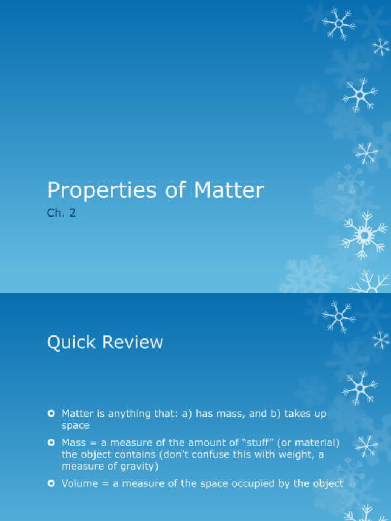 Properties of Matter | PDF