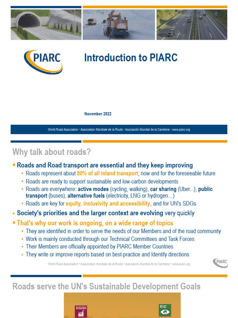Ee492b2 39630 General Introduction To PIARC November 2022 World Road ...