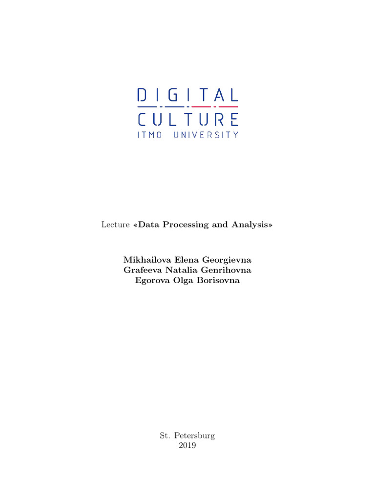 Data Processing | PDF | Time Series | Mean