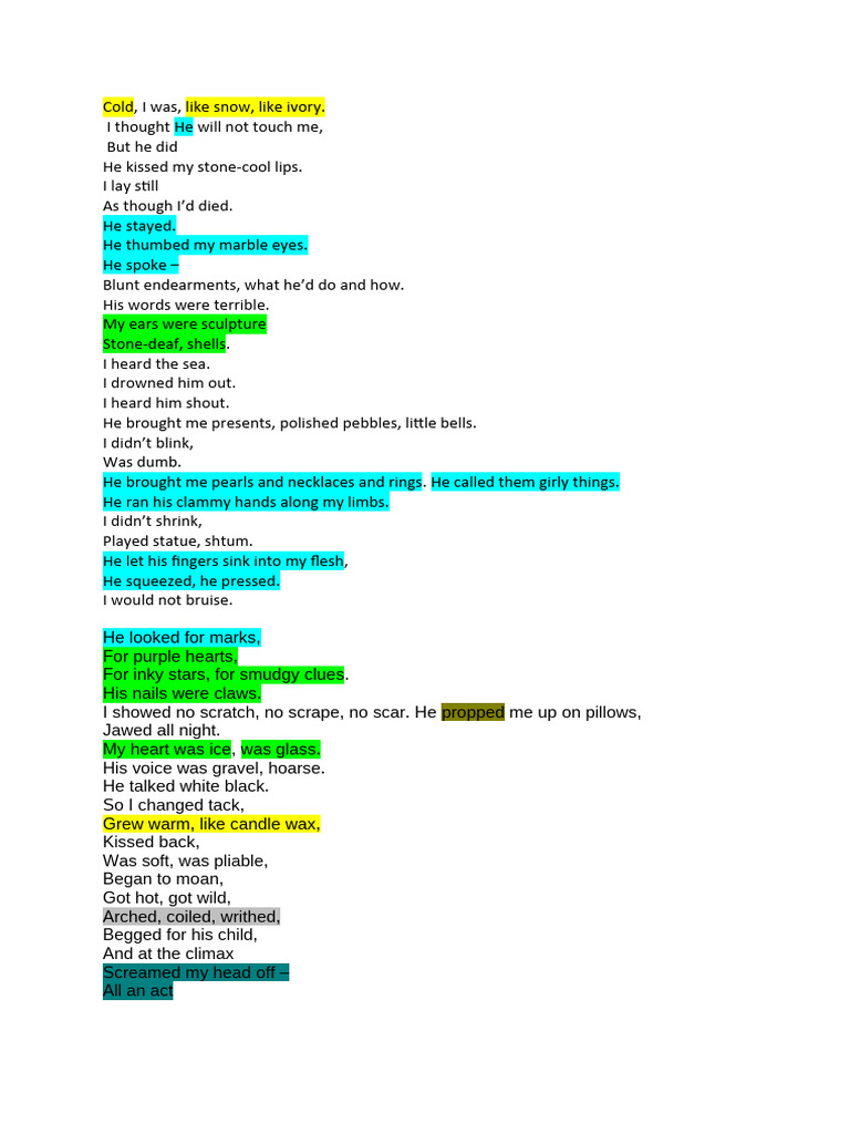 Pygmalions Bride Analysis | PDF