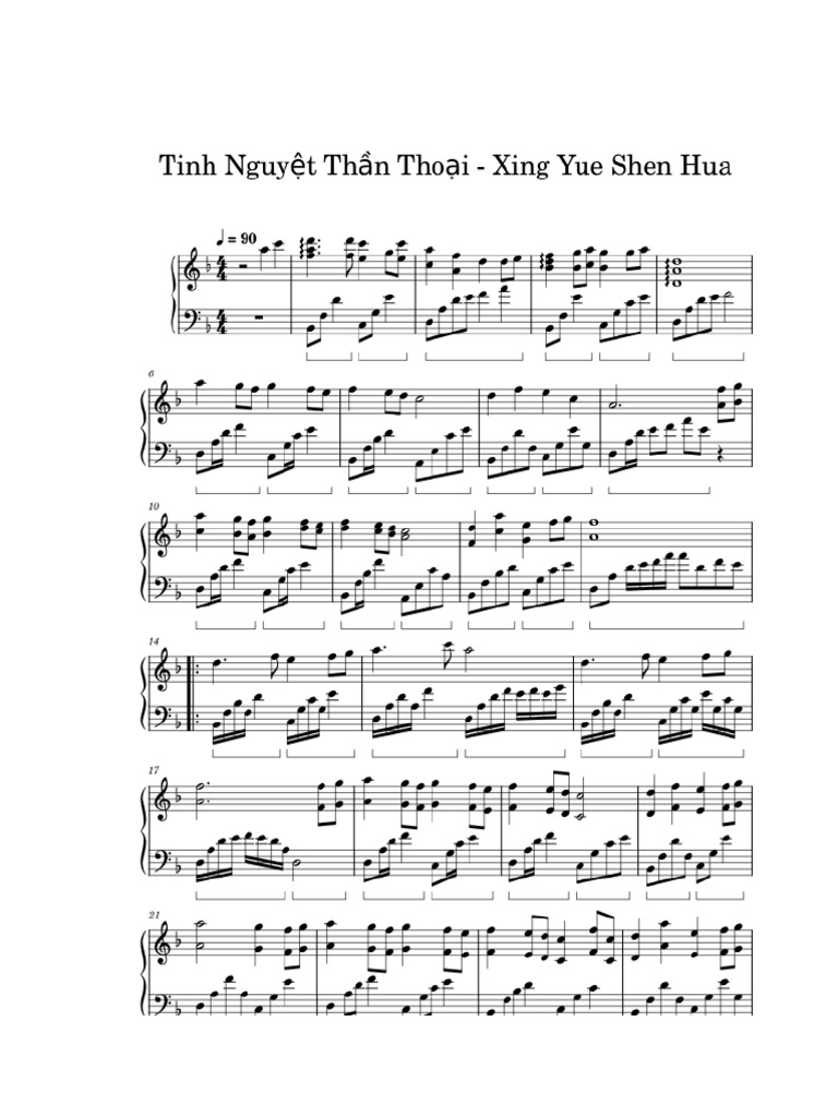 Xin Yue de Shen Hua Piano | PDF