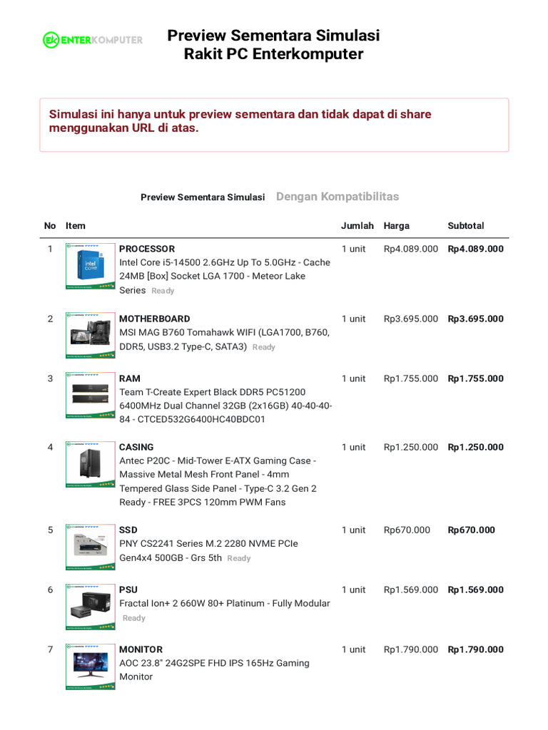 Simulasi Enterkomputer 11 Maret 24 | PDF | Computer Architecture | Computing