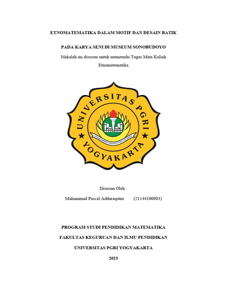 Pengembangan Nilai Matematika Etnomatematika | PDF