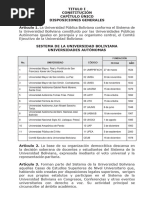 CEUB: Coordinación Universitaria en Bolivia | PDF | Bolivia | Universidad