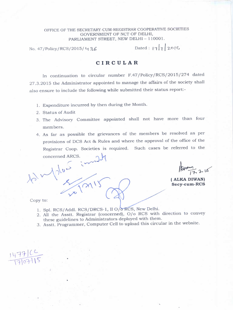 Affairs of Administrator in CGHS | PDF