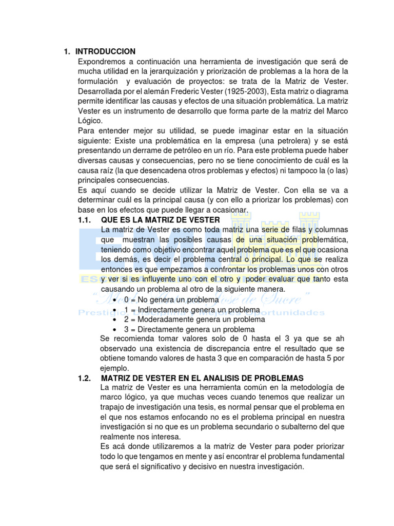 MATRIZ_DE_VESTER[1] | PDF | Matriz (Matemáticas) | Evaluación