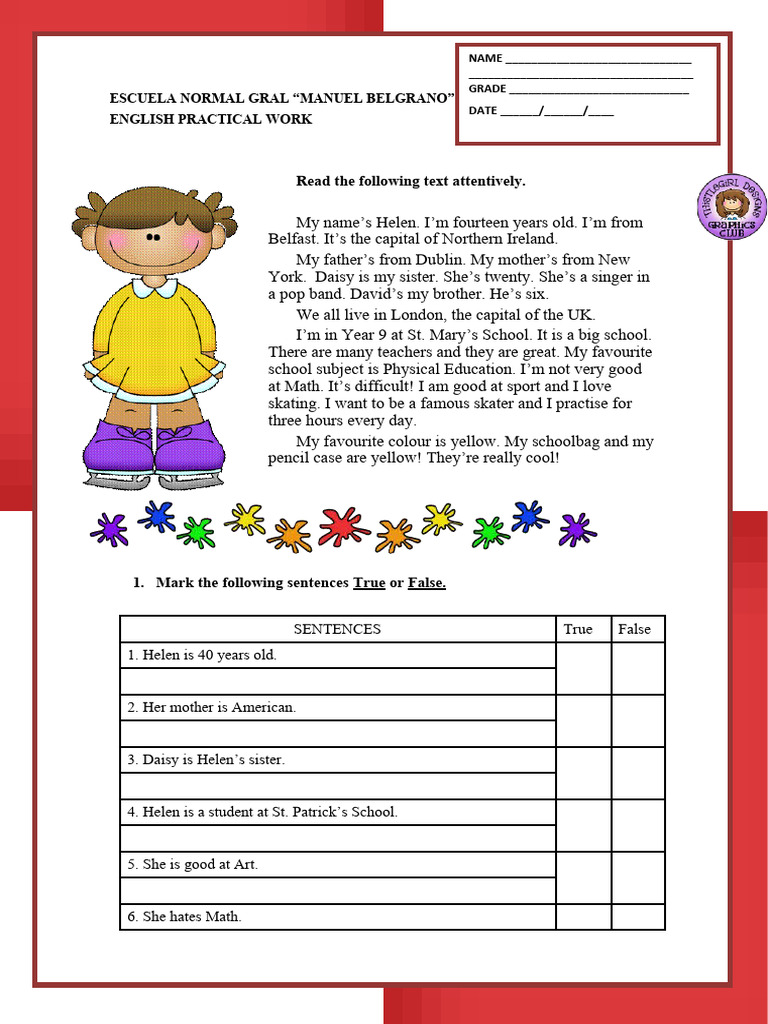 Reading Comprehension A Reading Comprehension Exercises - 13189 | PDF