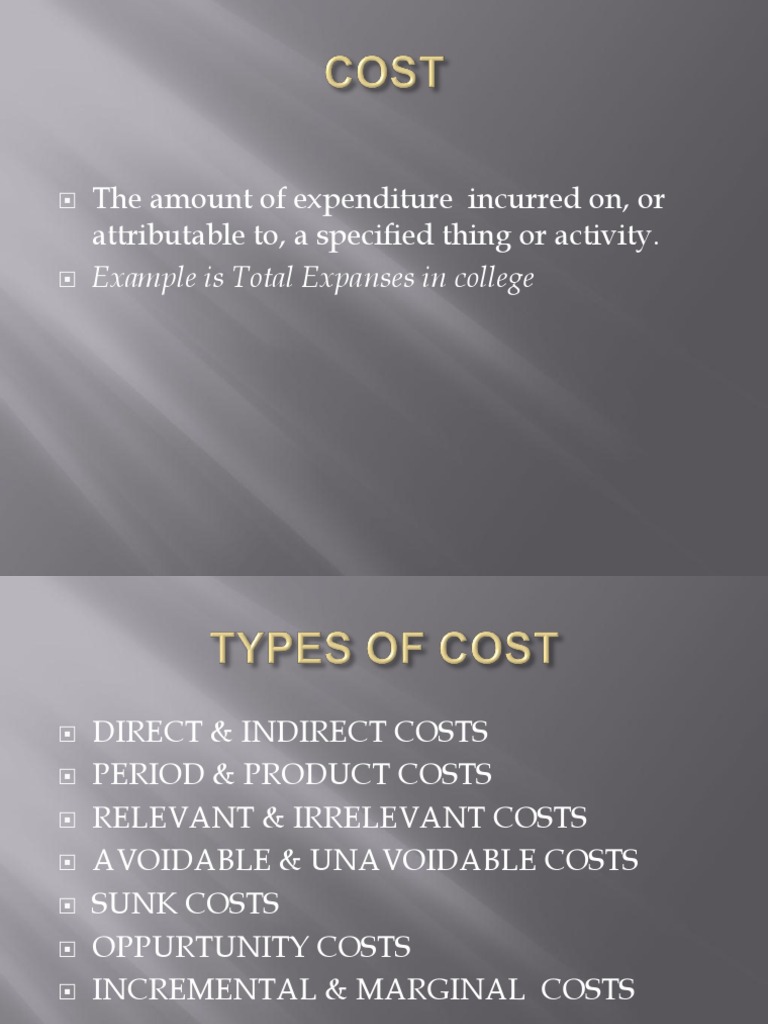 College Cost Analysis: Types & Examples | PDF | Technology & Engineering