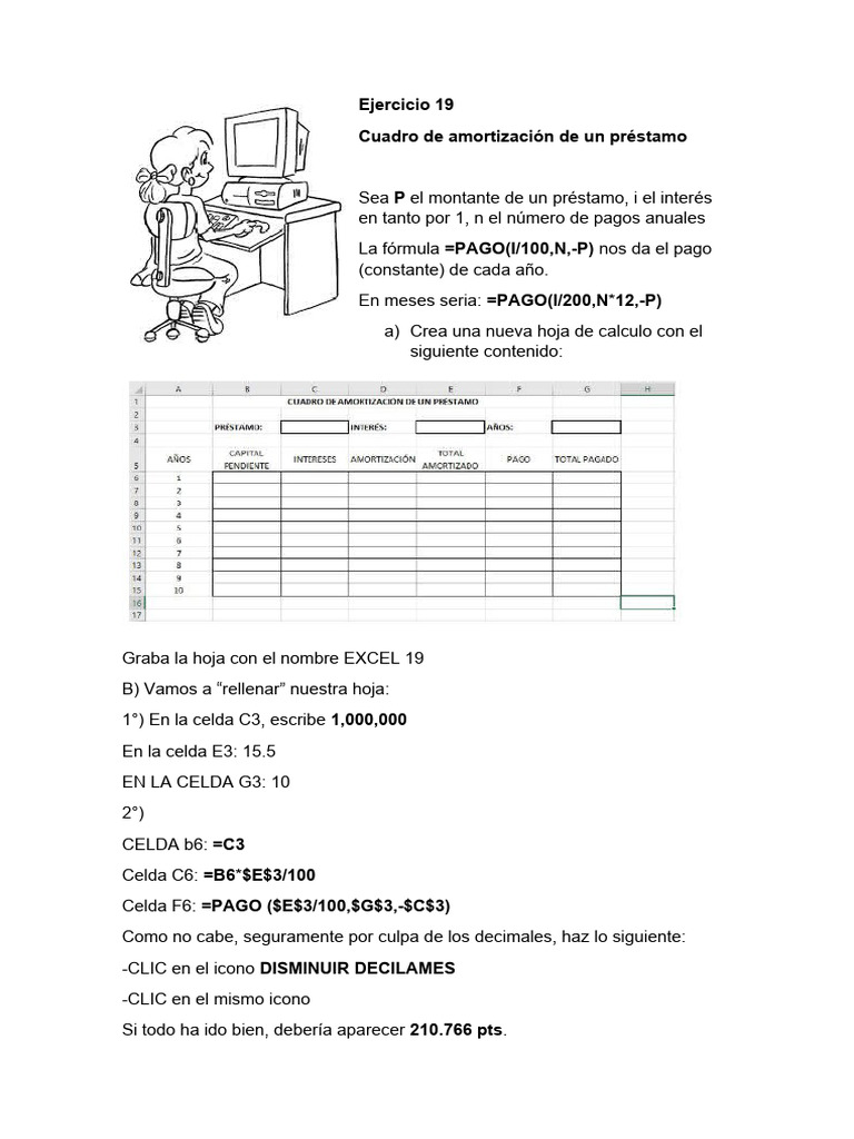 Ejercicio 19 Amortización | PDF