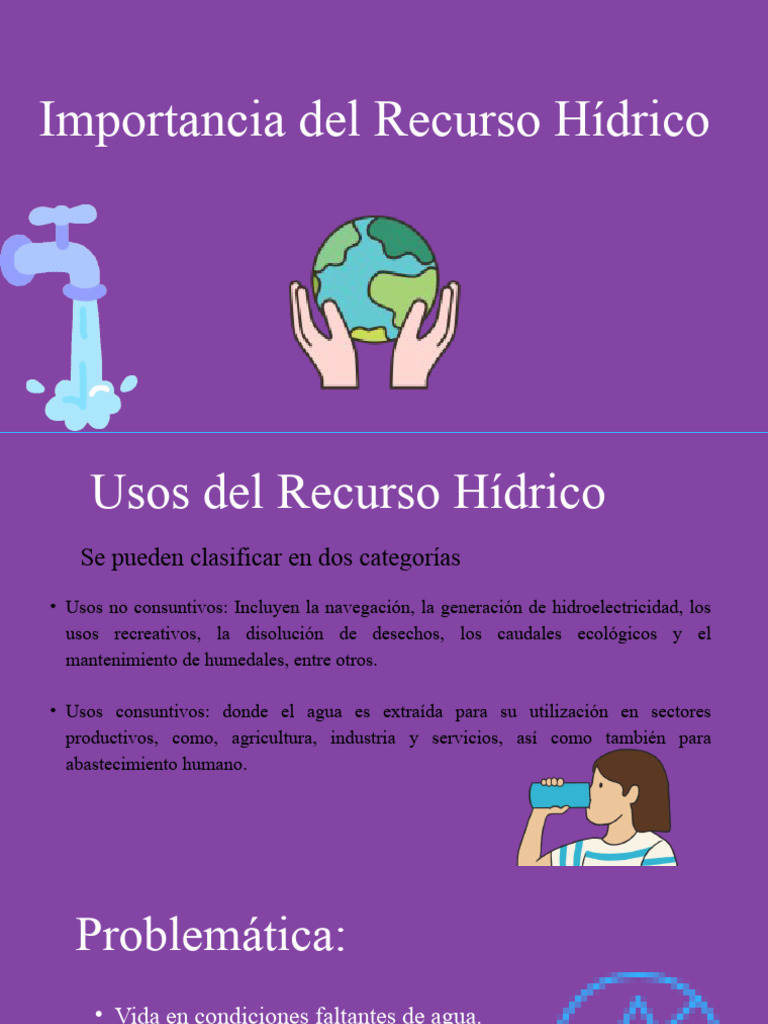 Importancia y Uso del Recurso Hídrico | PDF | Agua | Recursos hídricos