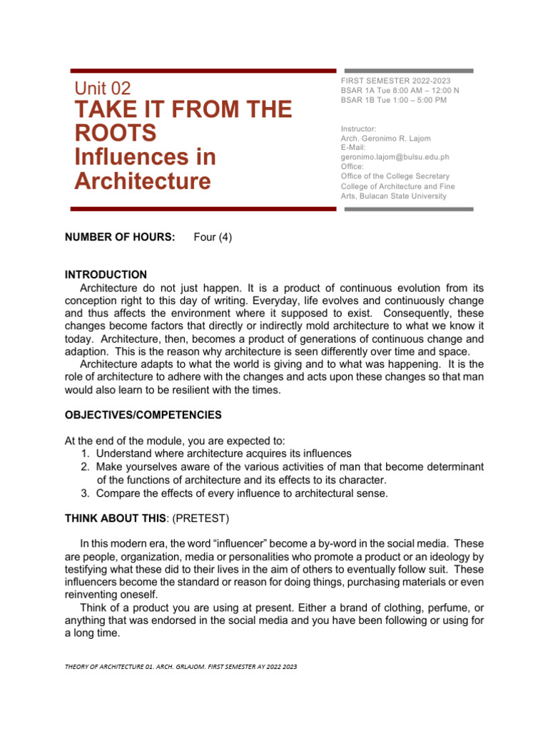 Toa 01.unit 02. 2022-2023 | PDF | Building