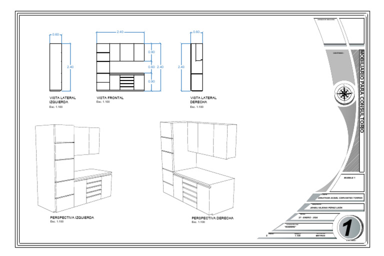 Diseño De Mueble De Trabajo Y Almacenamiento Pdf