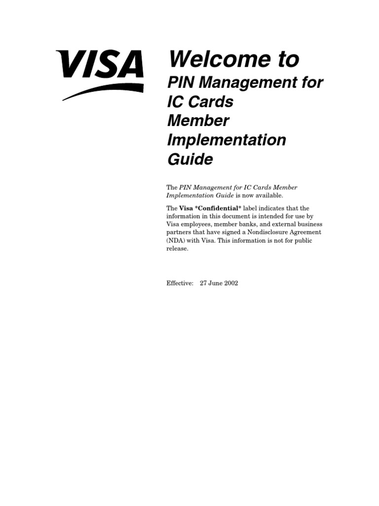 Pin Managment For IC Card Member Implementation Guide | PDF | Personal ...