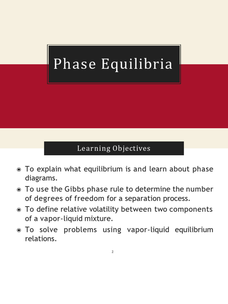 Lecture 2 - Phase Equilibria | PDF | Phase (Matter) | Phase Rule