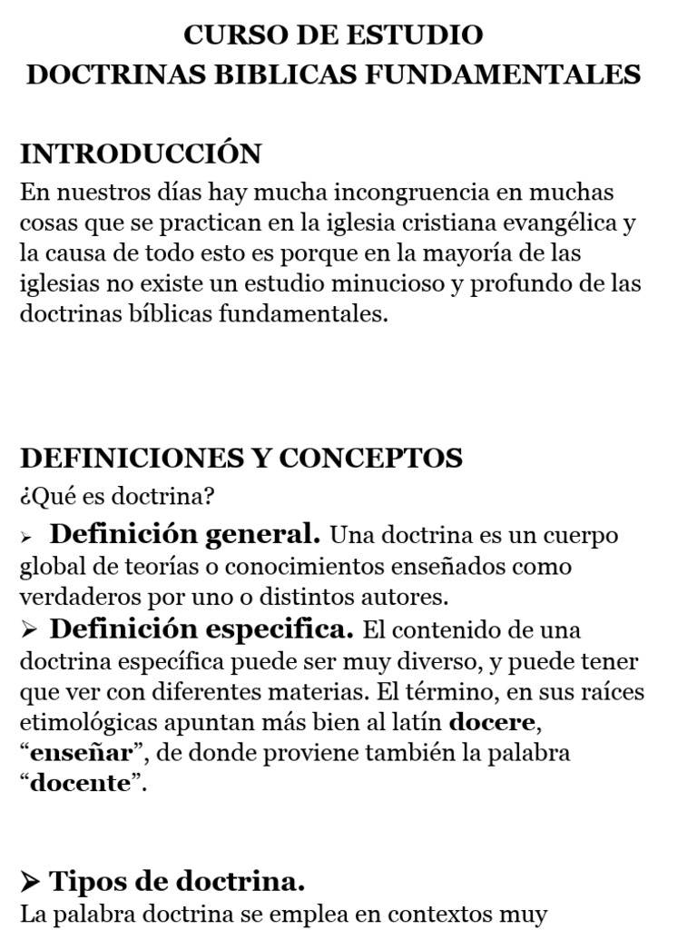 Bosquejos de Doctrinas Biblicas | PDF | Doctrina | Jesús