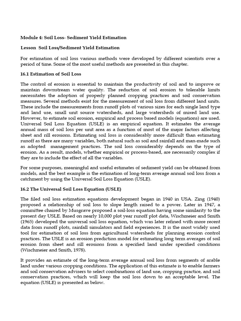 Module 4 Pdf Erosion Surface Runoff