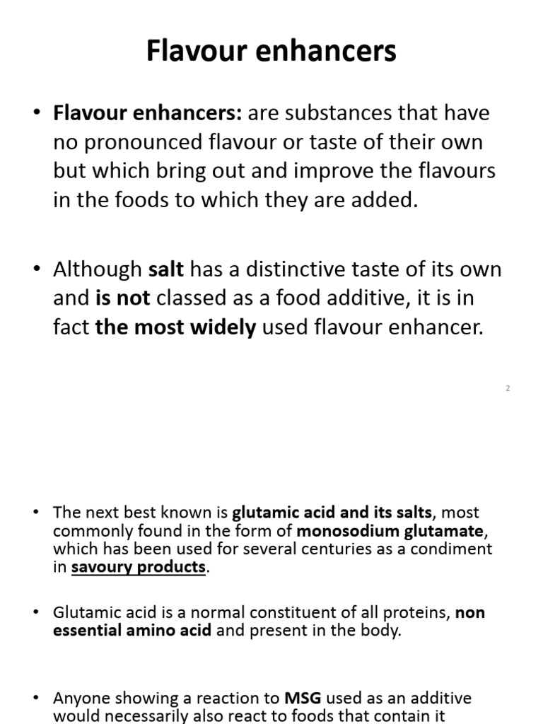 Flavour Enhancers | PDF | Umami | Taste