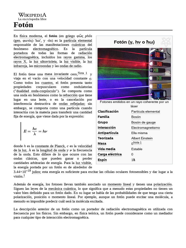 Fotón | PDF