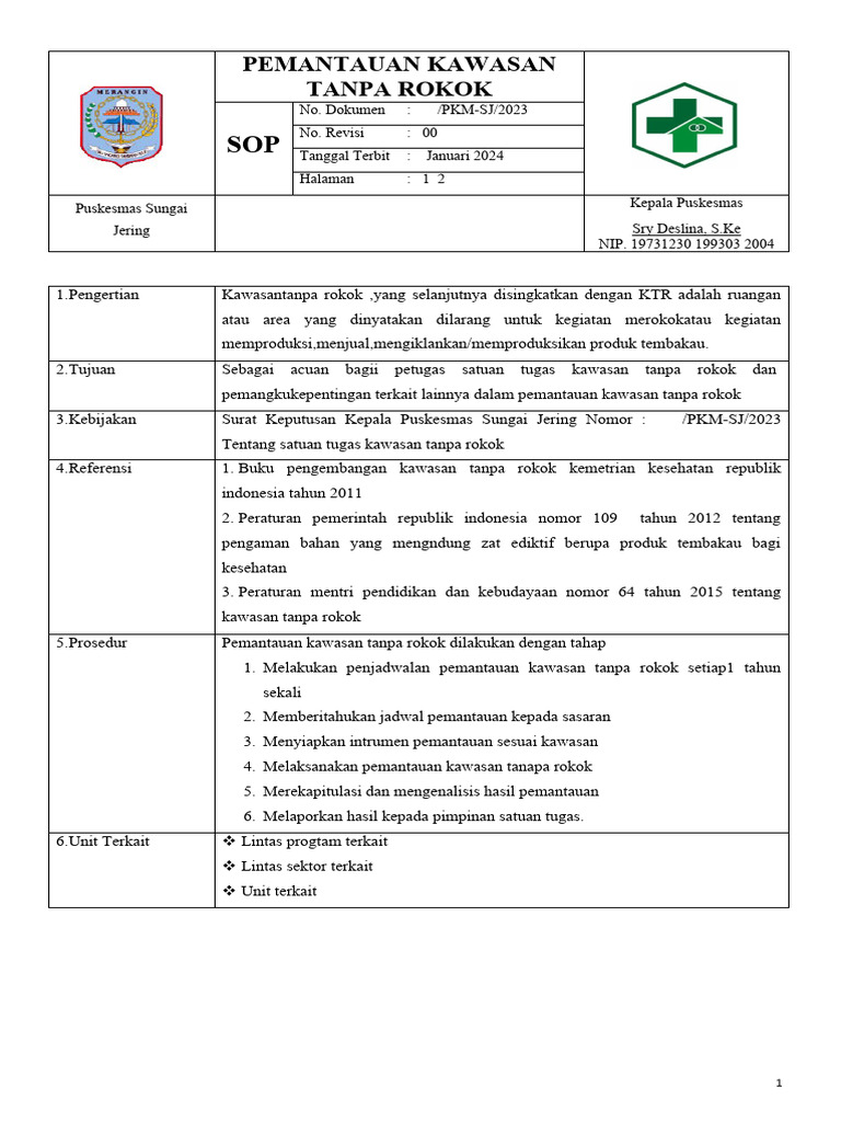 Sop KTR | PDF