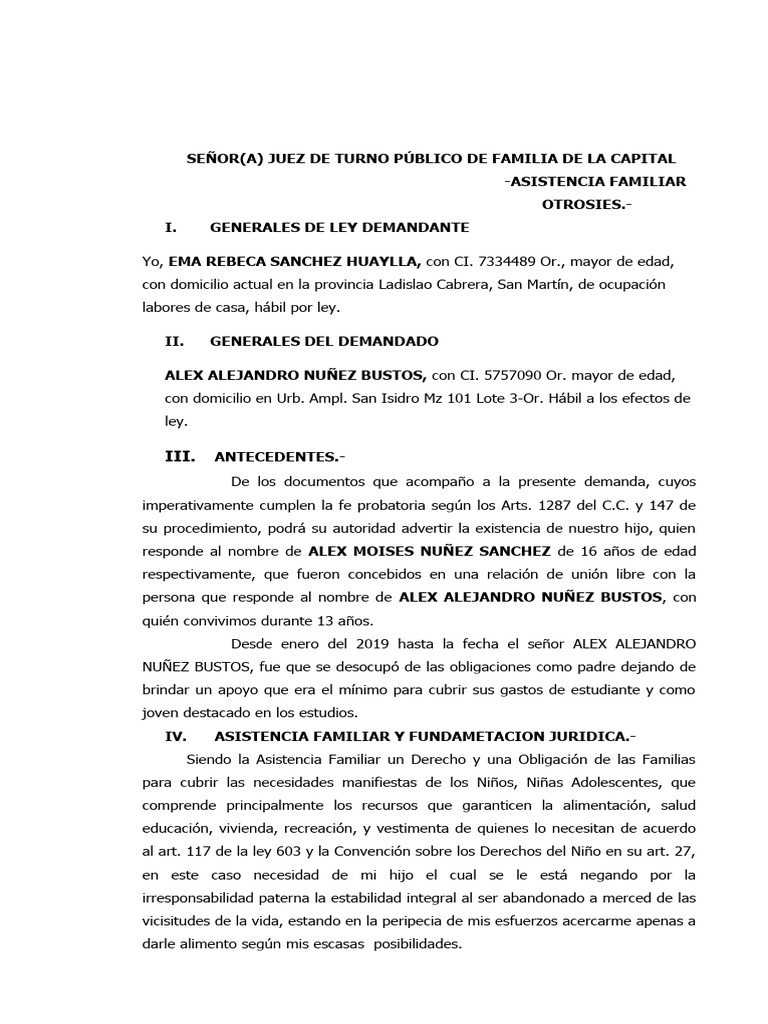 Asistencia Familiar Actualizado Ley 603 | PDF | Justicia | Crimen y violencia