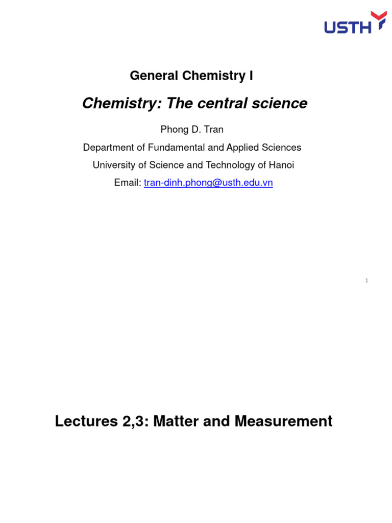 Lectures 2,3 - Matter and Measurement | PDF | Significant Figures | Phase (Matter)