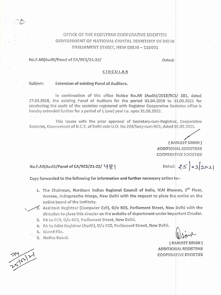 Panel of Auditors For CGHS | PDF