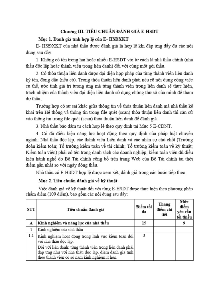 Tieu Chuan Danh Gia HSMT1 11 | PDF