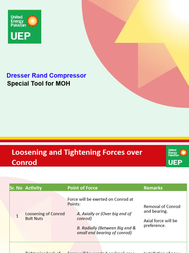 Dresser Rand Compressor Conrod Tool Guide | PDF | Science & Mathematics