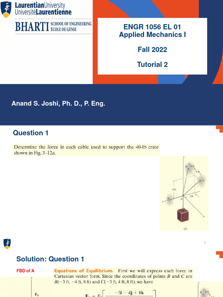 Tutorial 2-Solution-F22 | PDF