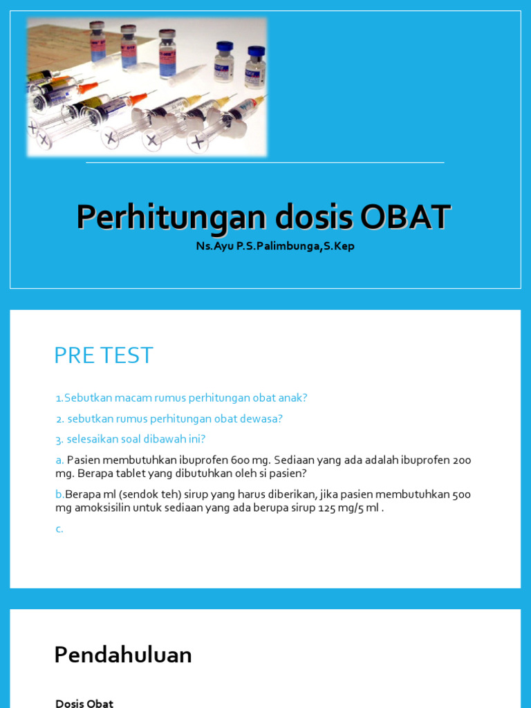 Cara Perhitungan Dosis | PDF