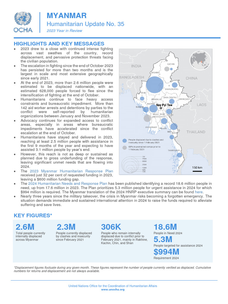 OCHA Myanmar - Humanitarian Update No. 35-FINAL | PDF | Humanitarian ...