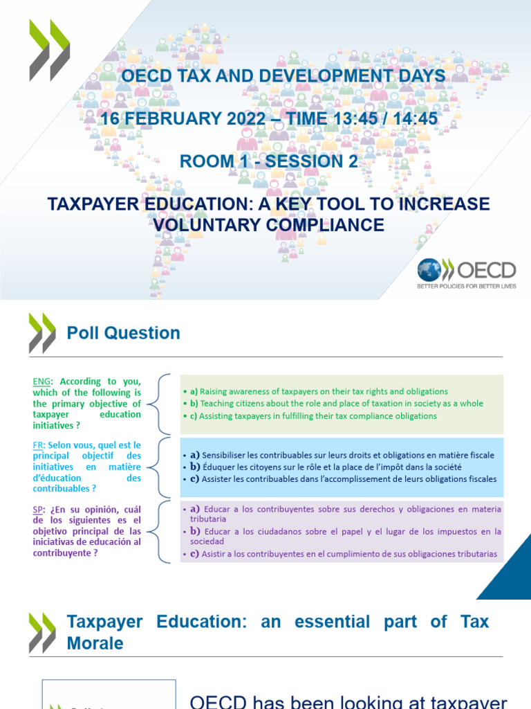 Day 1 Room 1 Session 2 Taxpayer Education | PDF | Taxes | Government ...