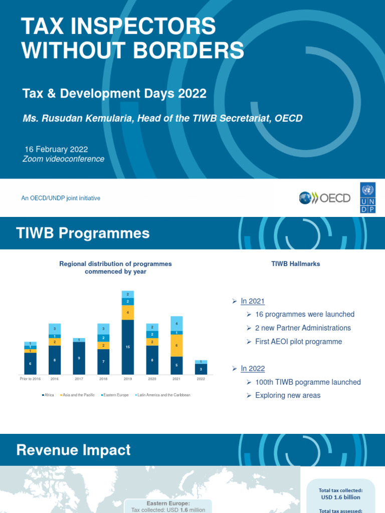 Day 1 Room 1 Session 1 TIWB Helping developing countries mobilise tax revenues | PDF | Taxes ...