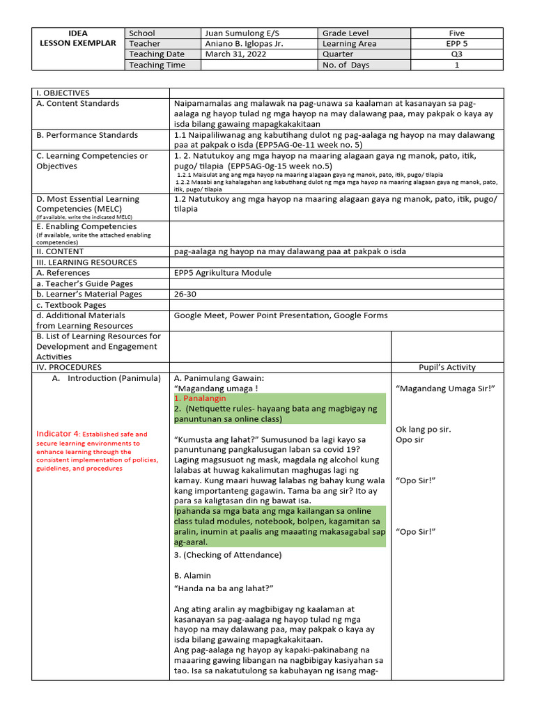 CO1 EPP Agri. SY 2022 A.iglopas | PDF