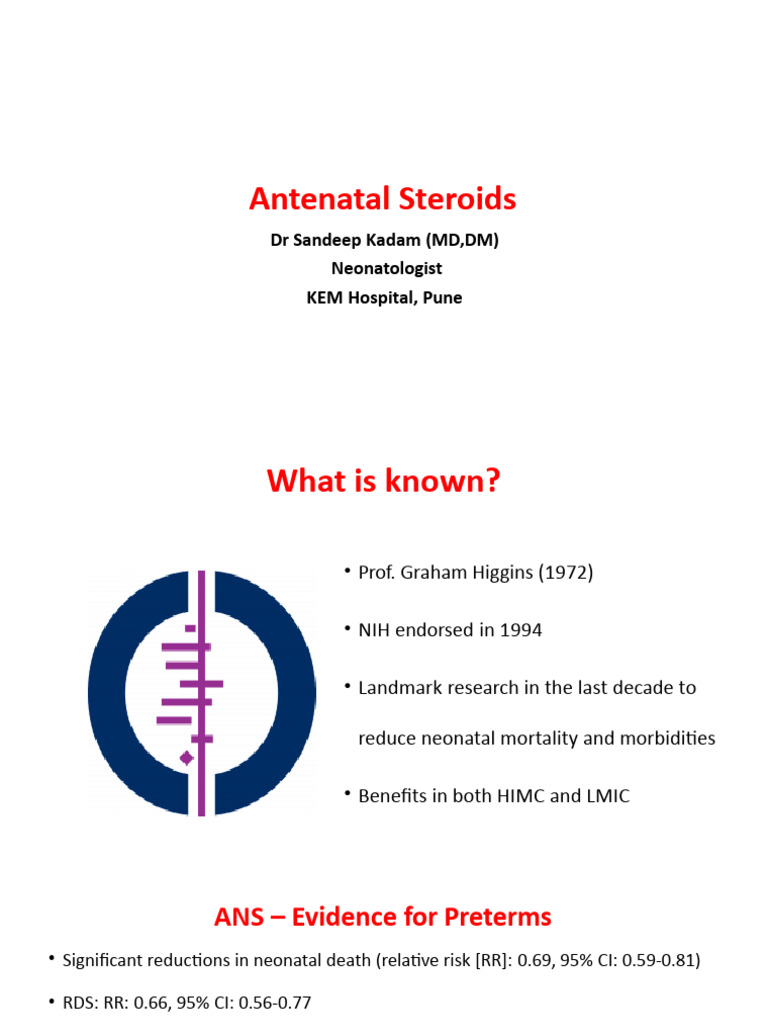 Antenatal Steroids - Saga Continues Final | PDF | Preterm Birth | Human ...
